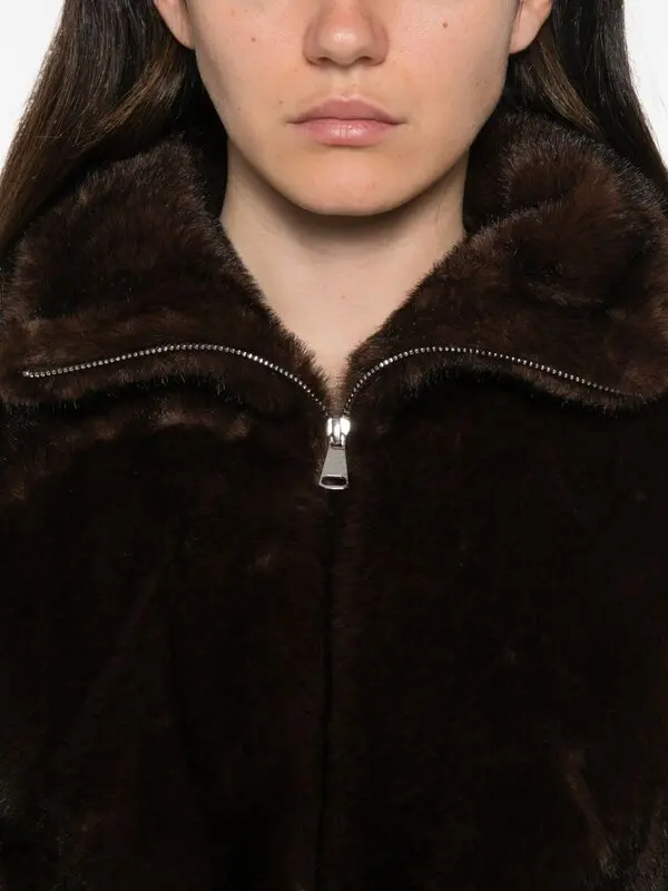 SOSUE Faux-fur Bomber Jacket