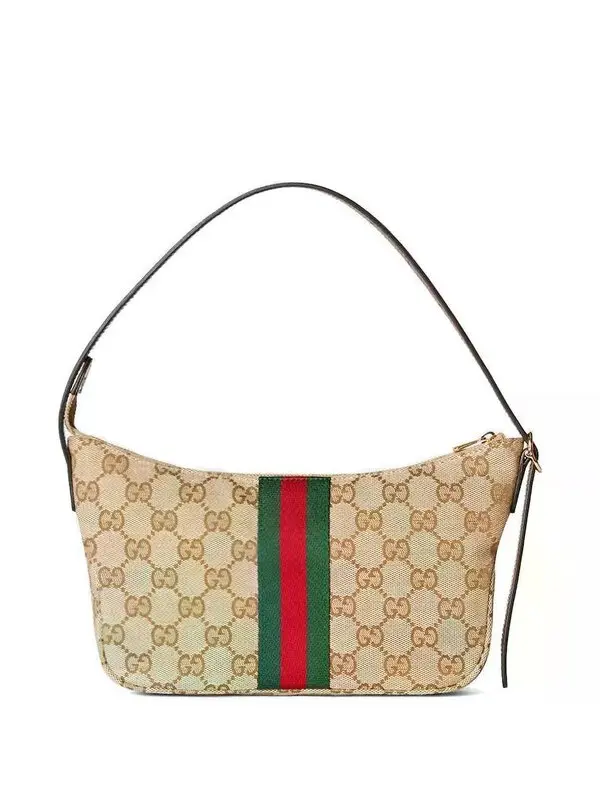 Gucci Small Lunetta Logo-pattern Web-stripe Cross Body Bag