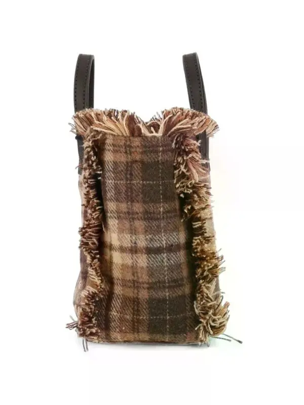 MC2 SAINT BARTH Vanity Mini Tartan Tote Bag