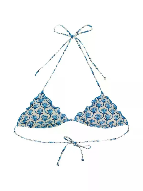 MC2 SAINT BARTH Floral-pattern Bikini Top