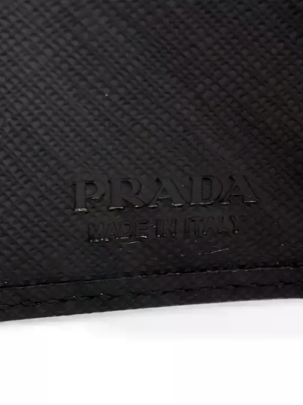 Prada Tessuto Saffiano Trifold Wallet