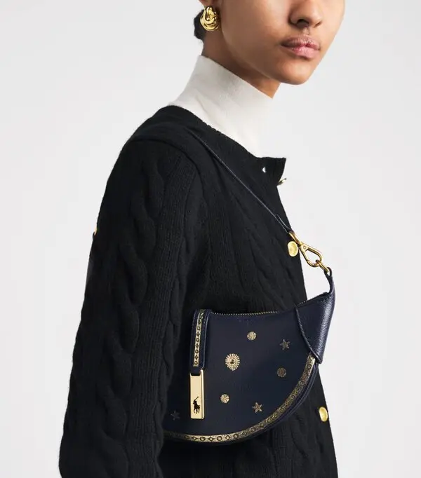 Polo Ralph Lauren Mini Leather Embellished Polo Id Shoulder Bag
