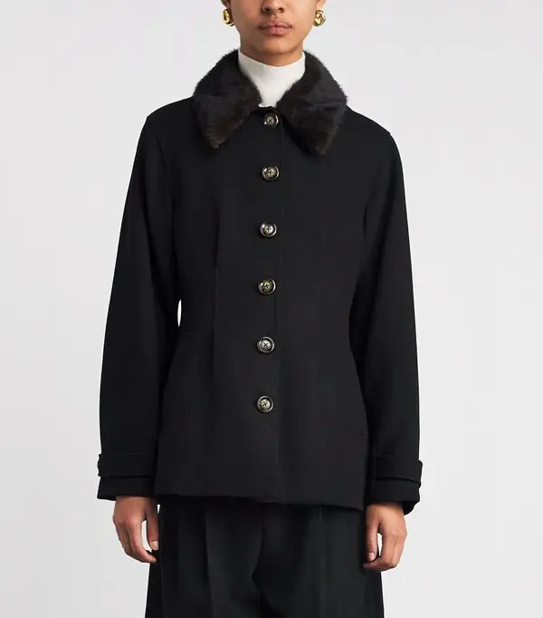 Veronica Beard Faux Fur-trim Severine Jacket