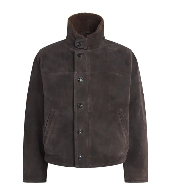 Citizens Of Humanity Suede-shearling Deck Jacket
