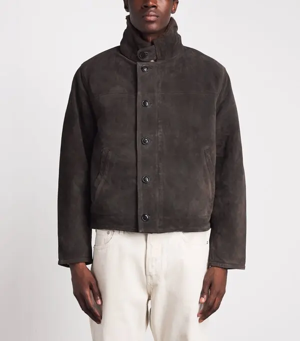 Citizens Of Humanity Suede-shearling Deck Jacket
