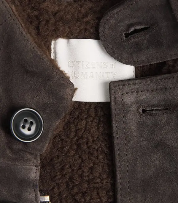 Citizens Of Humanity Suede-shearling Deck Jacket