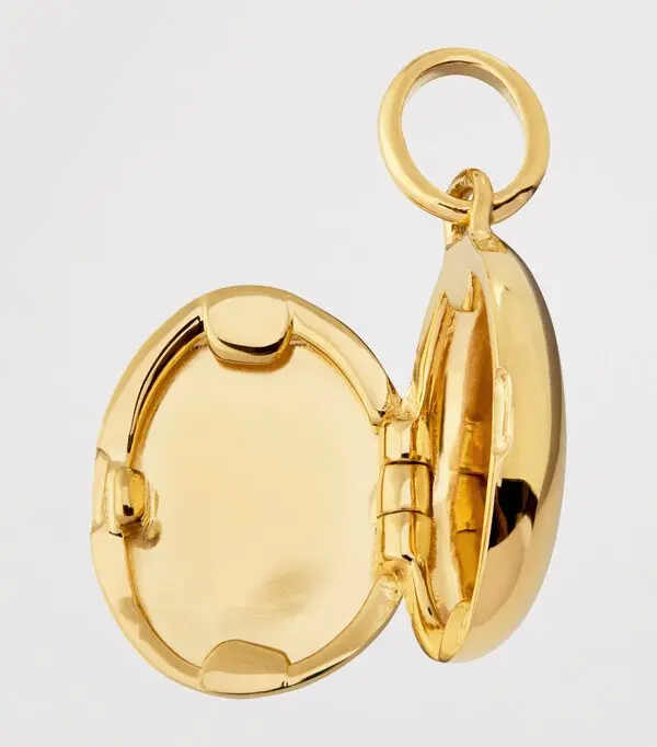 Monica Vinader Gold Vermeil And Moonstone June Birthstone Locket - White