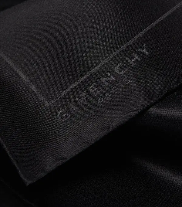 Givenchy Silk Logo Pocket Square - Black
