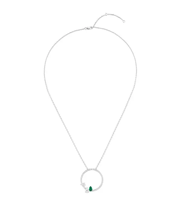 REPOSSI White Gold Serti Sur Vide Pendant Necklace
