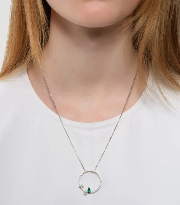 REPOSSI White Gold Serti Sur Vide Pendant Necklace