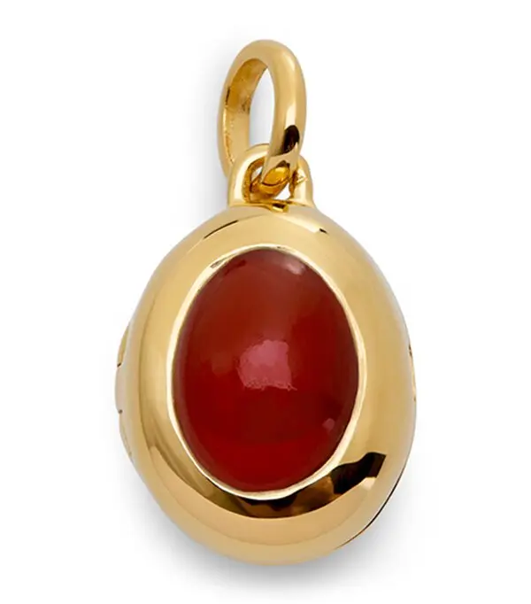 Monica Vinader Gold Vermeil And Onyx January Birthstone Locket