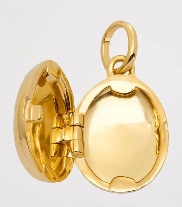 Monica Vinader Gold Vermeil And Onyx January Birthstone Locket
