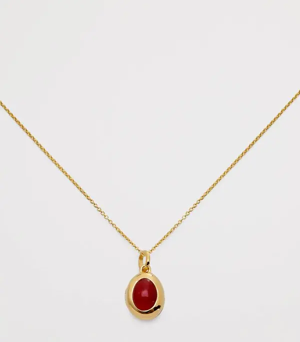 Monica Vinader Gold Vermeil And Onyx January Birthstone Locket