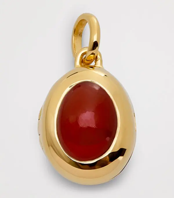Monica Vinader Gold Vermeil And Onyx January Birthstone Locket