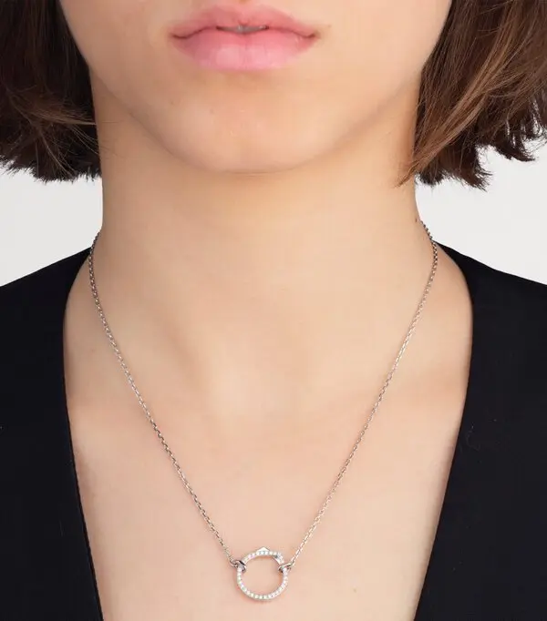 REPOSSI White Gold And Diamond Antifer Pendant Necklace