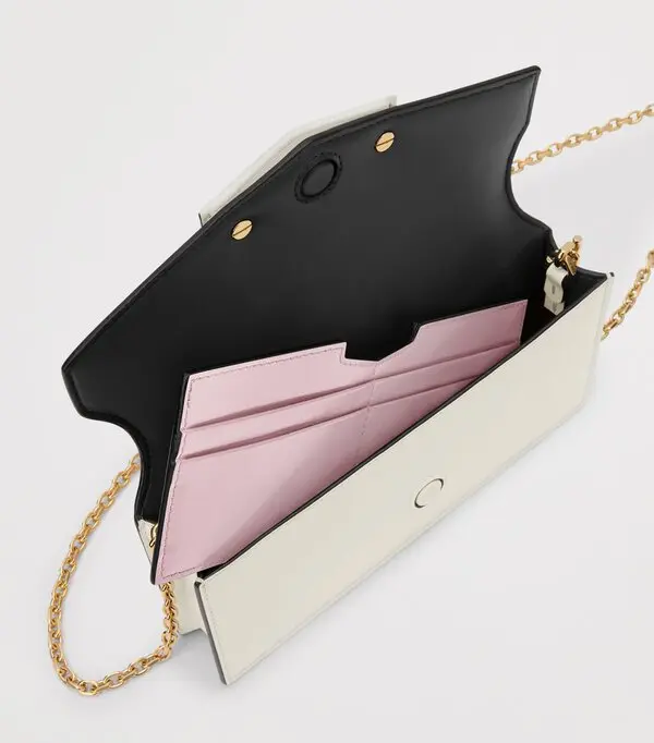 Givenchy Leather Antigona Chain Wallet - Ivory