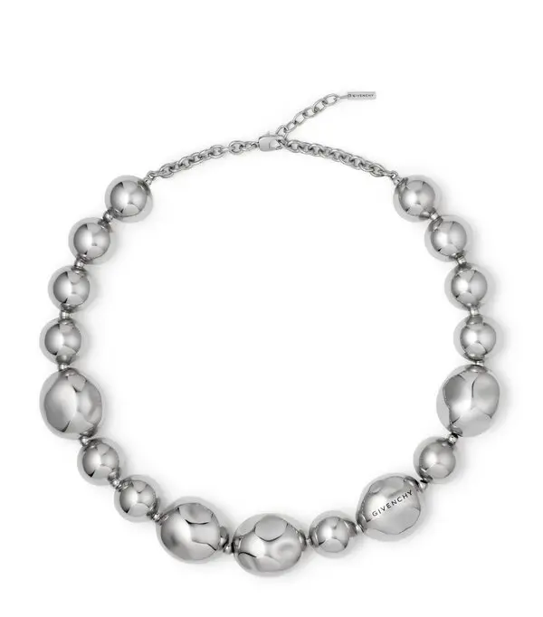 Givenchy Sculpted Gem Necklace - Silver