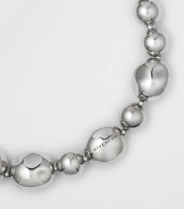 Givenchy Sculpted Gem Necklace - Silver