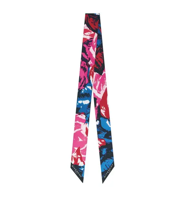 Givenchy Silk Floral Bandeau - Blue