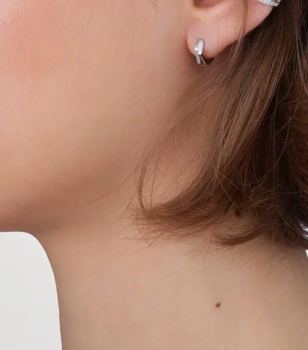 REPOSSI White Gold Antifer Single Hoop Earring