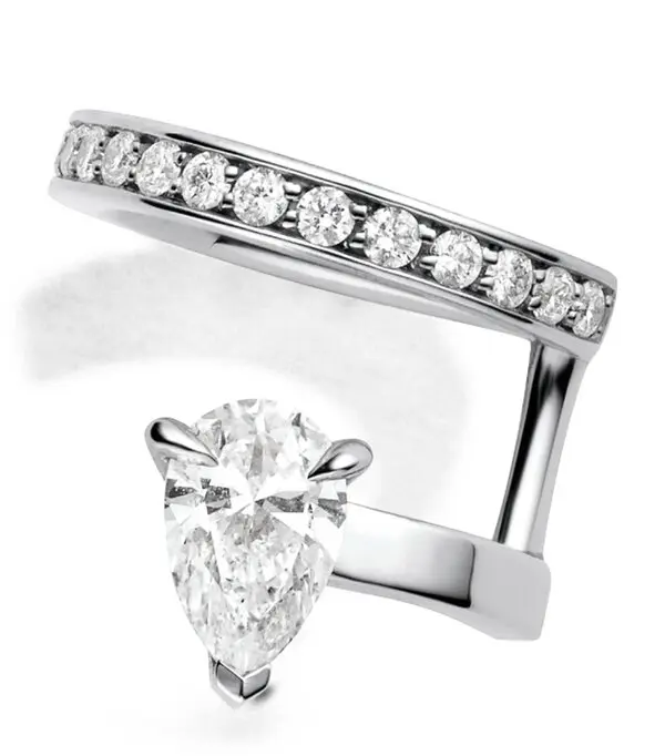 REPOSSI White Gold And Diamond Serti Sur Vide Ear Cuff