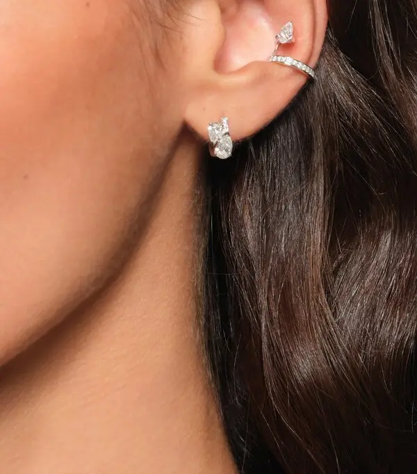 REPOSSI White Gold And Diamond Serti Sur Vide Ear Cuff