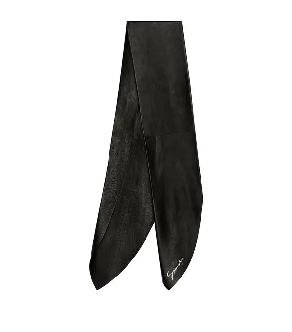 Givenchy Leather Logo Scarf - Black