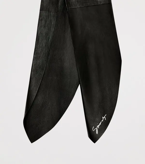 Givenchy Leather Logo Scarf - Black