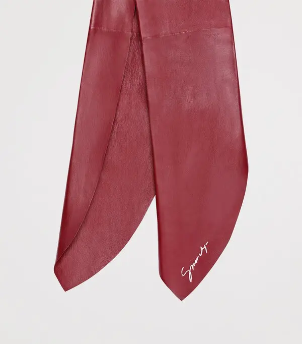 Givenchy Leather Logo Scarf - Red