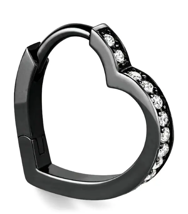REPOSSI Gold And Diamond Antifer Single Huggie Earring - Black