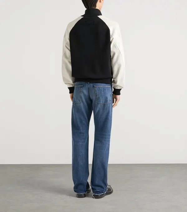 Givenchy Cotton And Leather Blouson Jacket