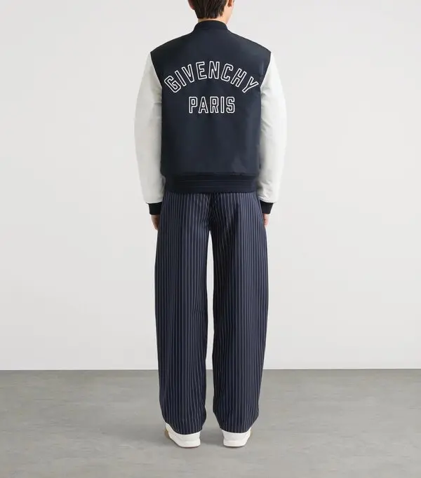 Givenchy Logo Bomber Jacket - Navy