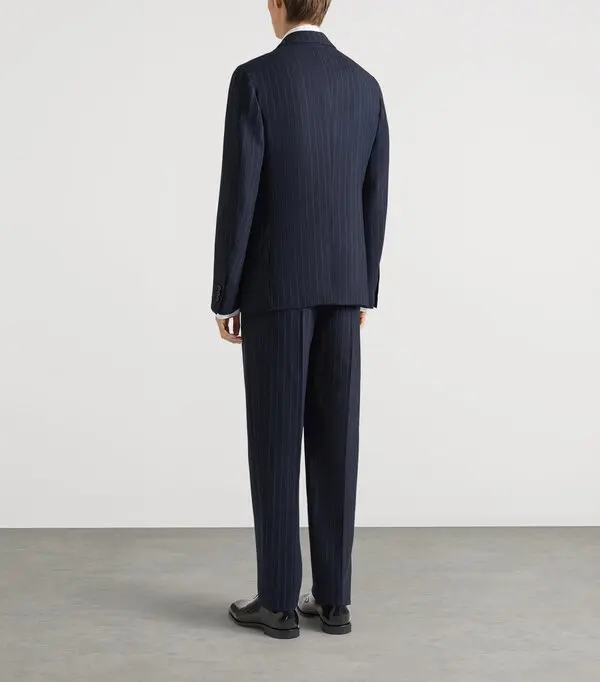 Givenchy Wool Stripe Deconstructed Blazer