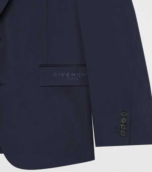 Givenchy Wool Stripe Deconstructed Blazer