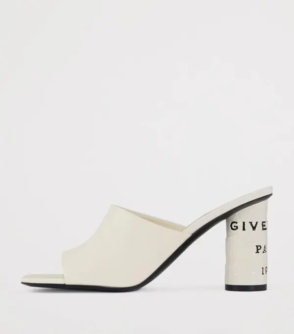 Givenchy Leather Tape Heeled Mules 85