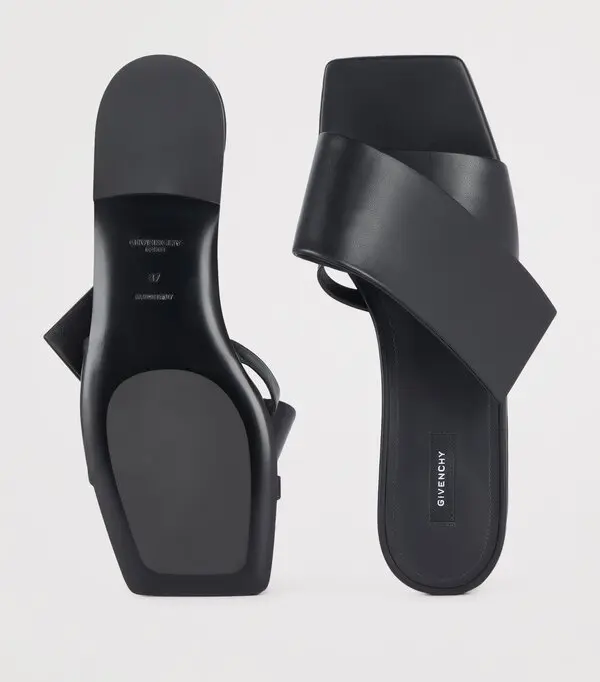 Givenchy Leather Sliced Square Sandals