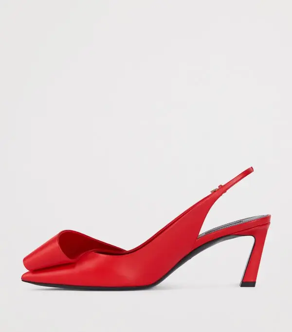 Givenchy Leather Twisted Ribbon Slingback Heels 65