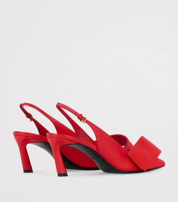 Givenchy Leather Twisted Ribbon Slingback Heels 65