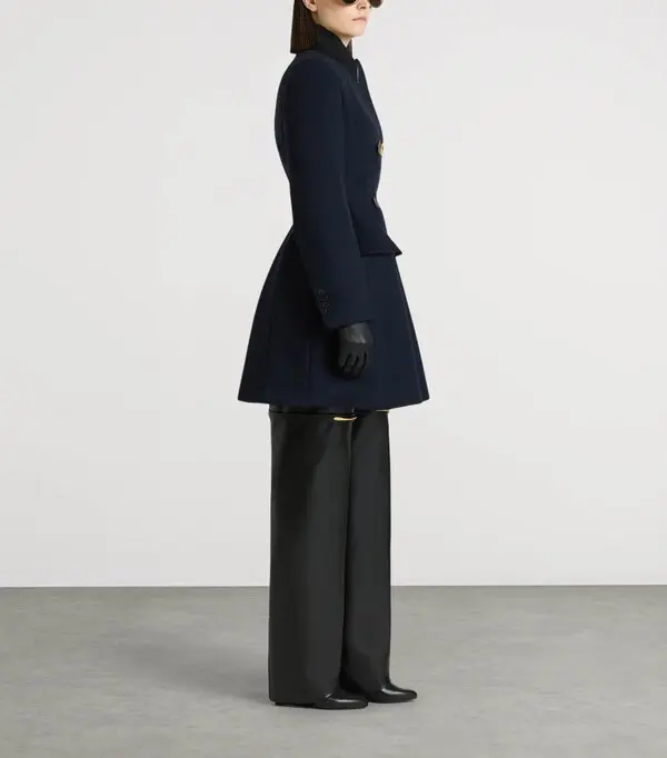 Givenchy Wool-cashmere Peplum Coat
