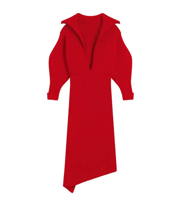 Givenchy Wool-cashmere-blend Split Midi Dress