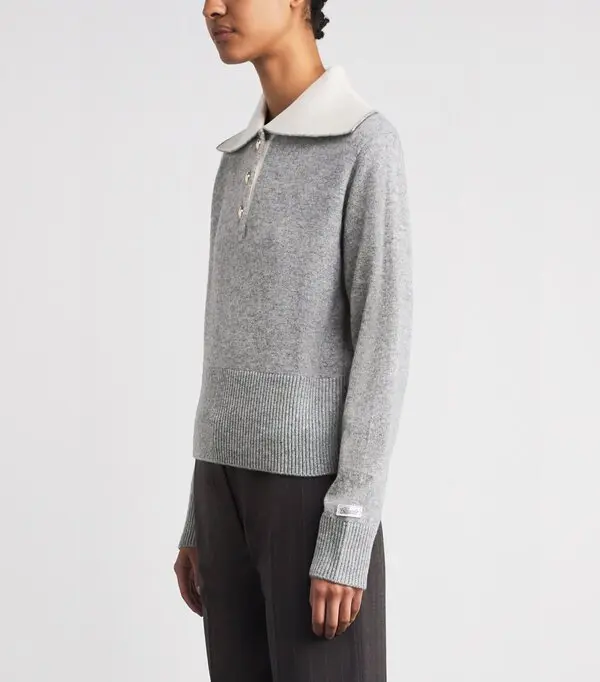 Claudie Pierlot Wool Shawl-collar Sweater