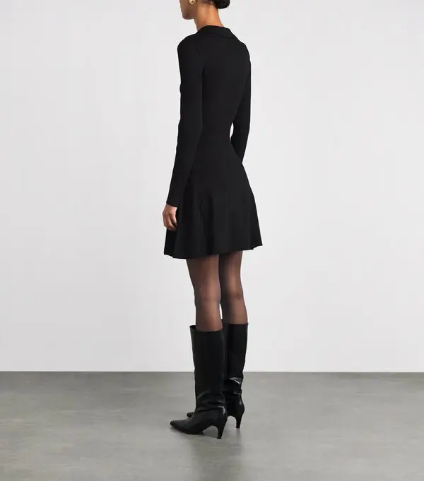 Claudie Pierlot Knitted Polo Mini Dress