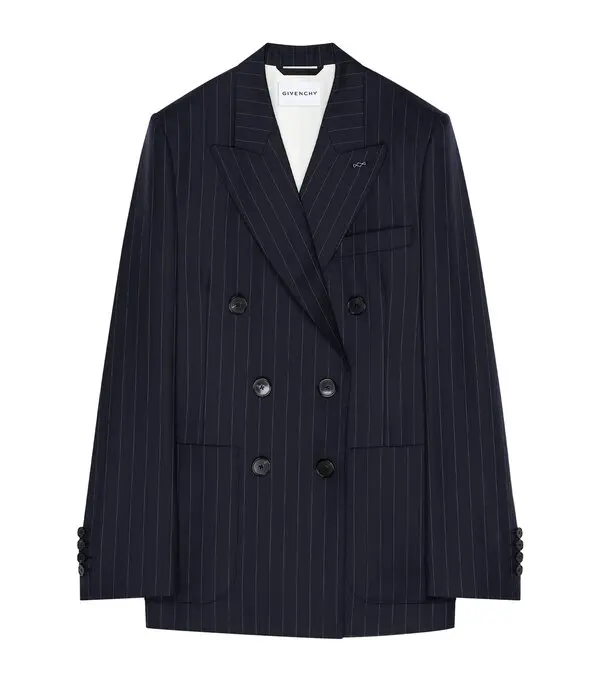 Givenchy Wool Pinstripe Double-breasted Blazer