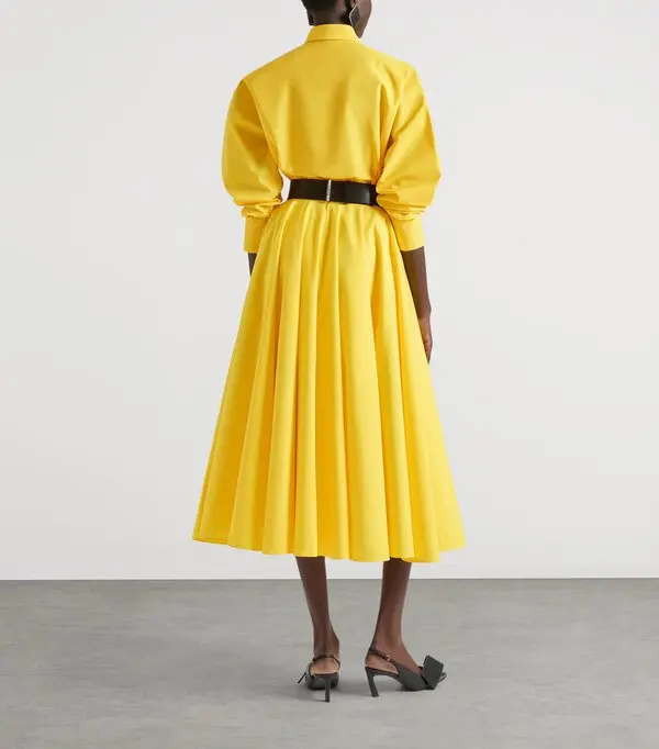 Givenchy Cotton Poplin Circle Midi Skirt - Yellow