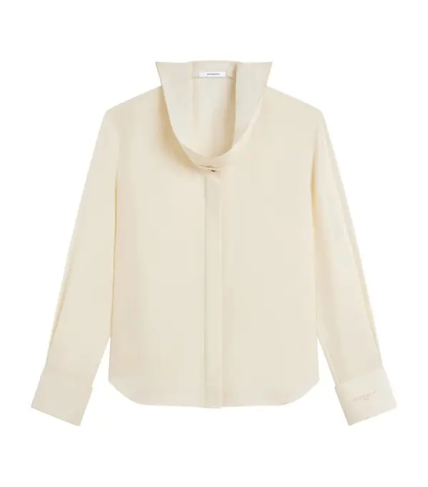 Givenchy Silk Reverse-collar Shirt - Ivory