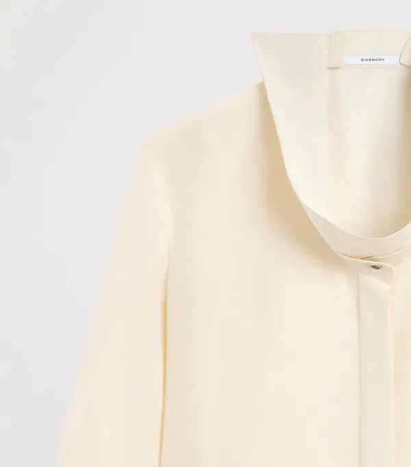 Givenchy Silk Reverse-collar Shirt - Ivory