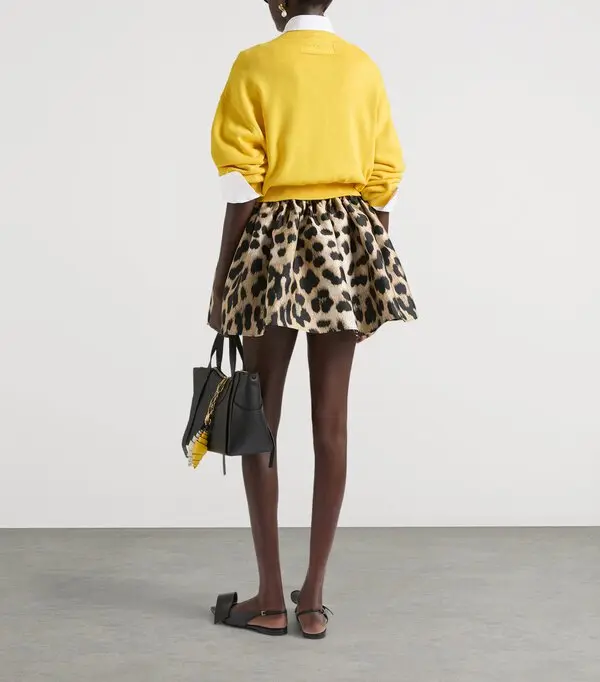 Givenchy Voluminous Leopard Mini Skirt
