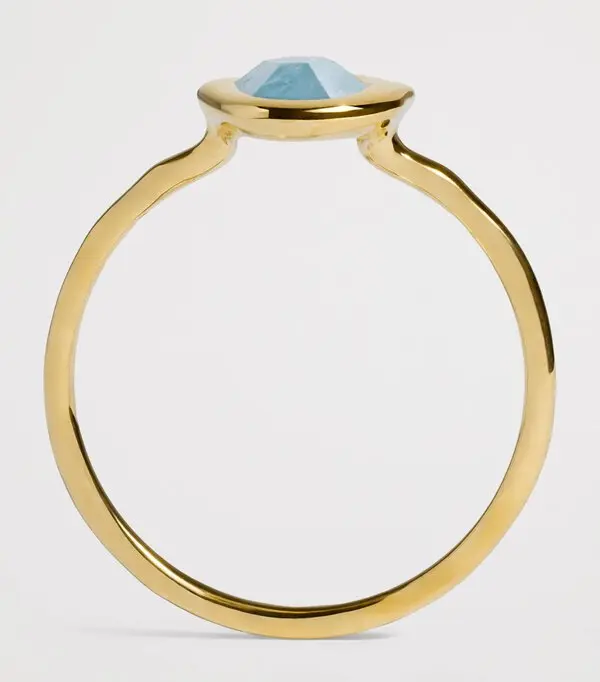 Monica Vinader Gold Vermeil And Aquamarine Odyssey Ring