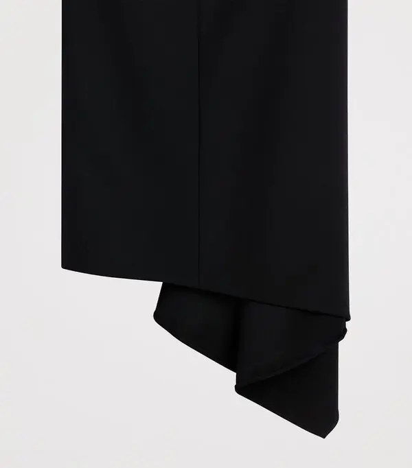 Givenchy Wool Slashed Midi Skirt