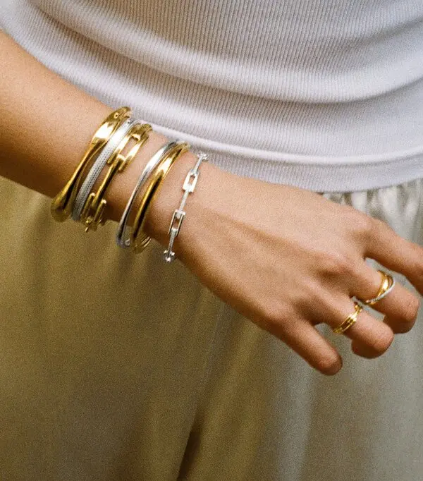 Monica Vinader Sterling Heirloom Bangle